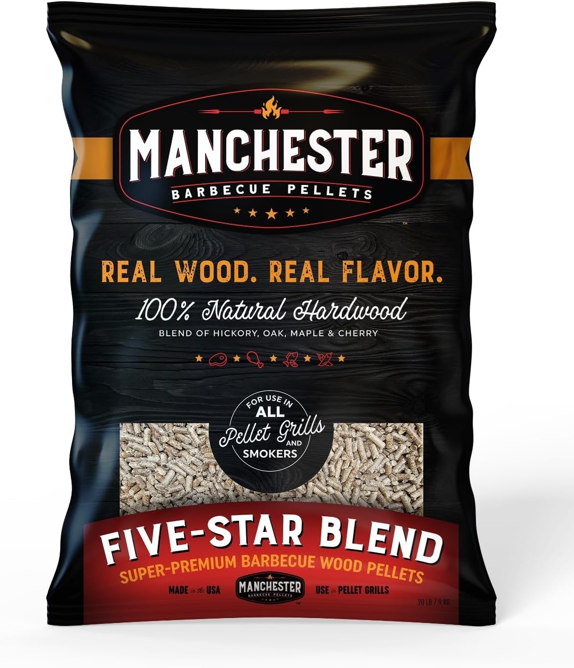 Amazon.com : 100% Natural Hardwood Hickory, Oak, Maple, and Cherry by ...