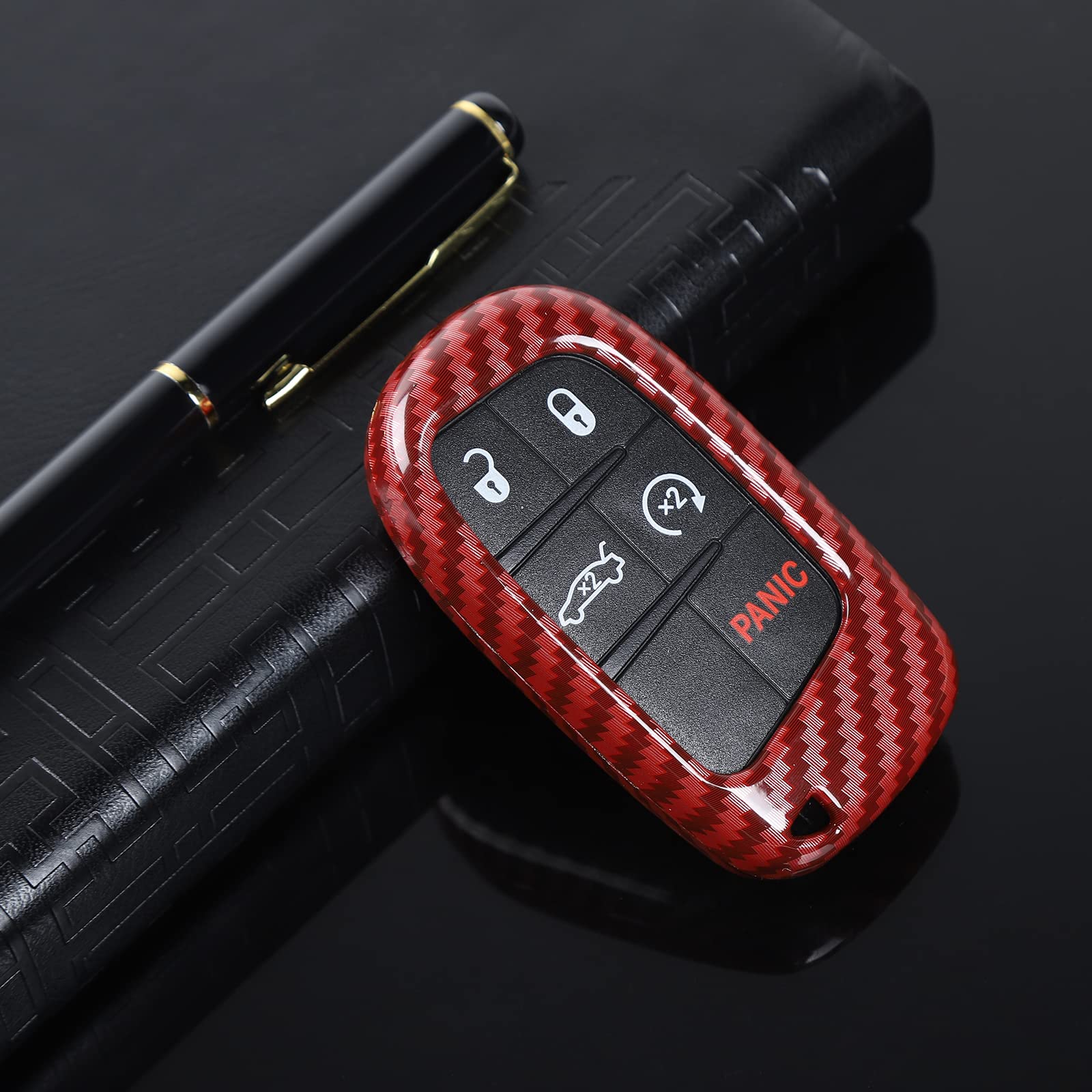 Snapklik.com : JWWY For Dodge Key Fob Cover Case For 2015-2025+ Dodge ...