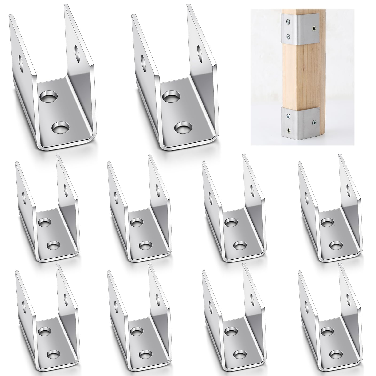 Amazon.com: Gisafai 10 Pcs U Bracket Stamped 304 Stainless Steel ...