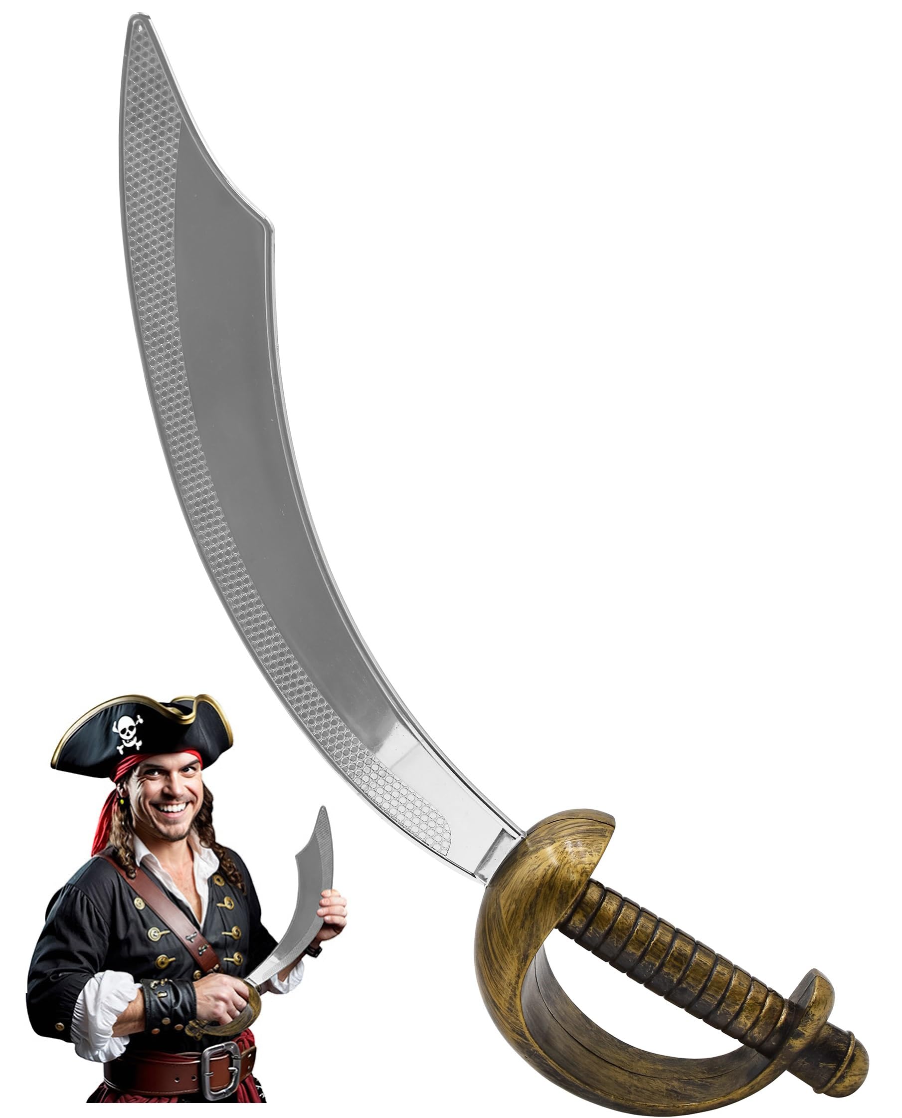 Snapklik.com : Short Fantasy 18" Arabian Pirate Curved Sword Prop ...