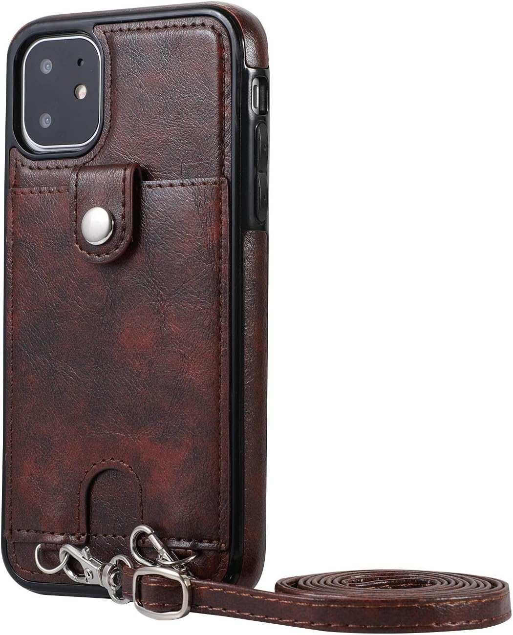 Amazon.com: Jaorty PU Leather Wallet Case for iPhone 11 Necklace ...