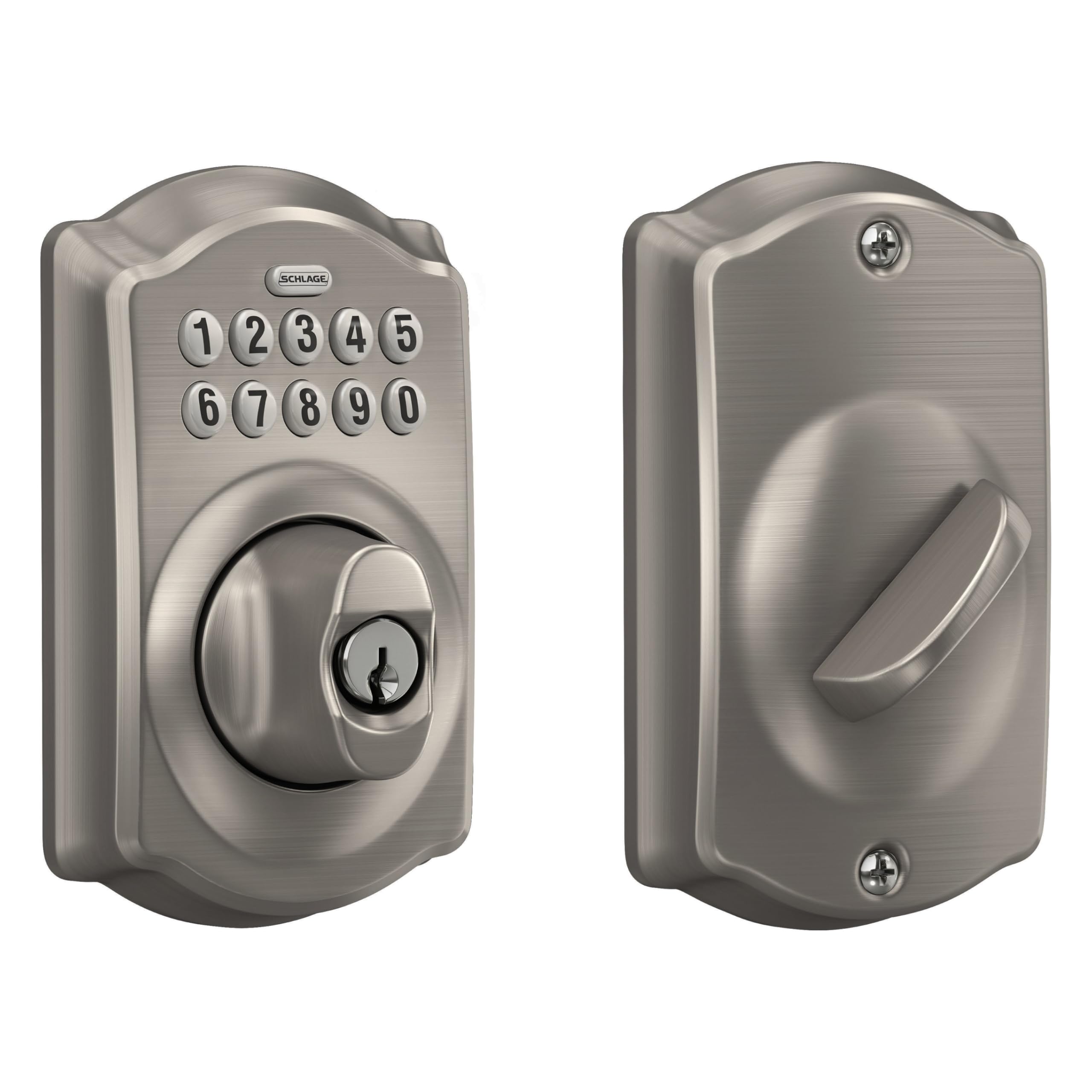Schlage BE365 V CAM 619 Camelot Keypad Deadbolt, Electronic Keyless ...