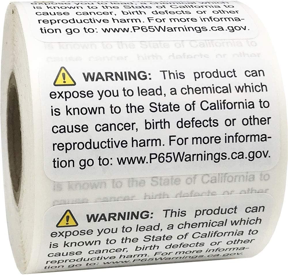 Amazon.com : California Proposition 65 Warning Labels Short Form 2 x 3 ...