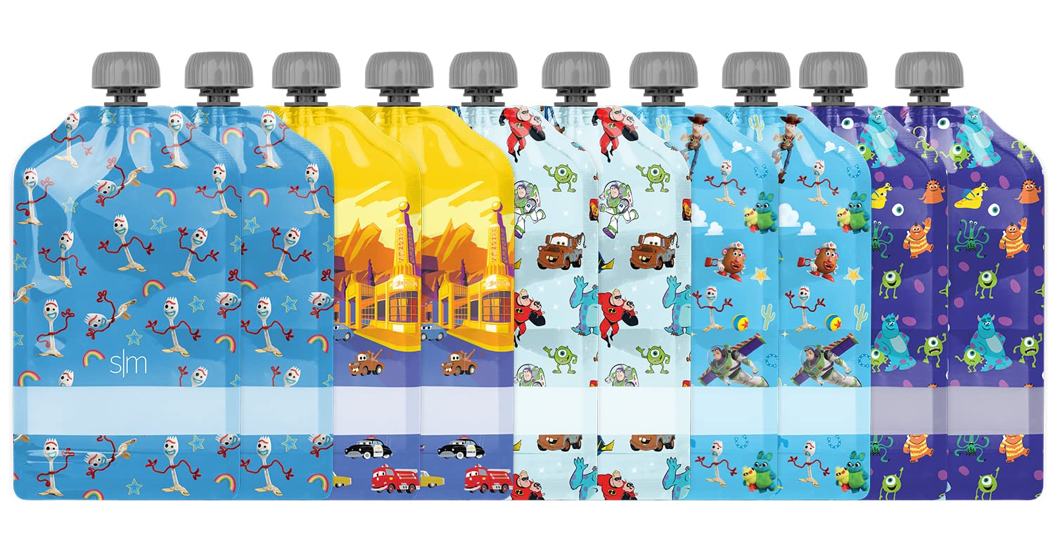 Snapklik.com : Simple Modern Disney Pixar Reusable Baby Food Pouches ...