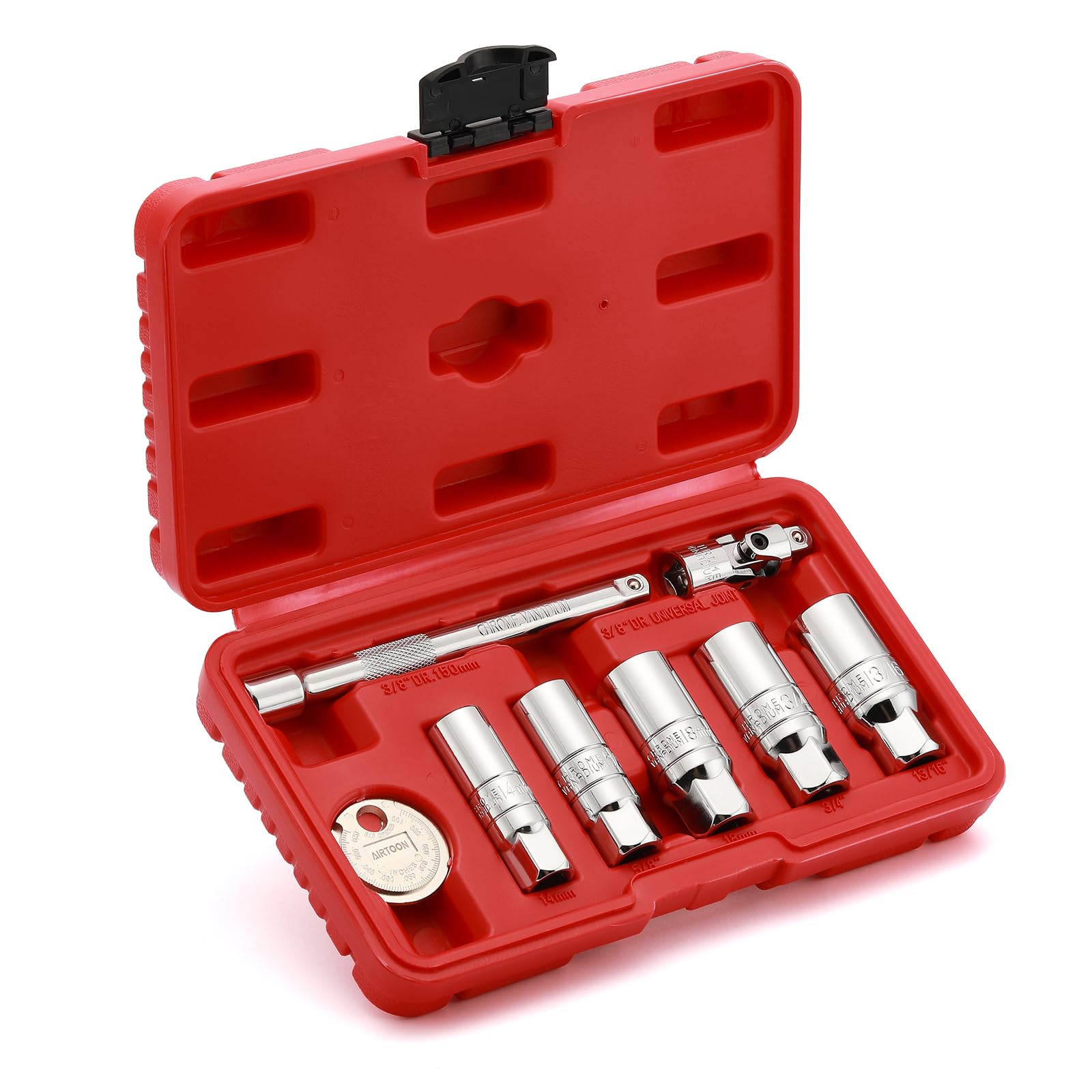 Amazon.com: AIRTOON 8-Piece 3/8 Inch Drive Spark Plug Socket Set with ...
