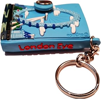 London Eye Iconic Landmark Mini Keychain Notebook with Snap Keyring/Key ...