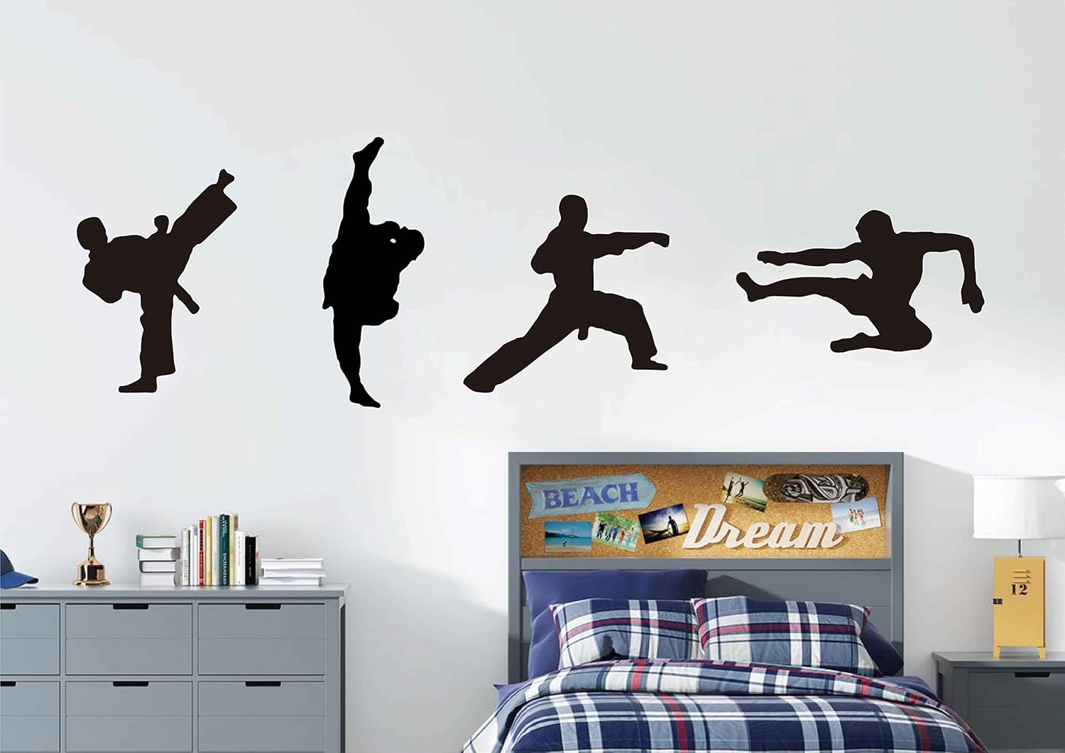 Amazon.com: Karate Kids Wall Art Decals for Living Room Home Decor Wall ...