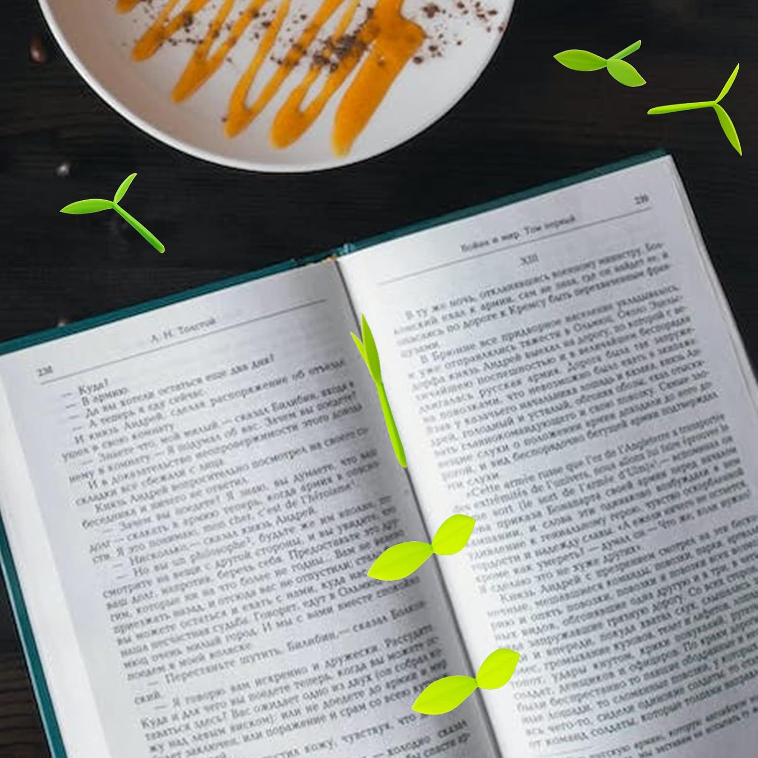 LLMSIX 6PCS Little Green Bookmarks, Silicone Sprout Bookmarks Grass ...