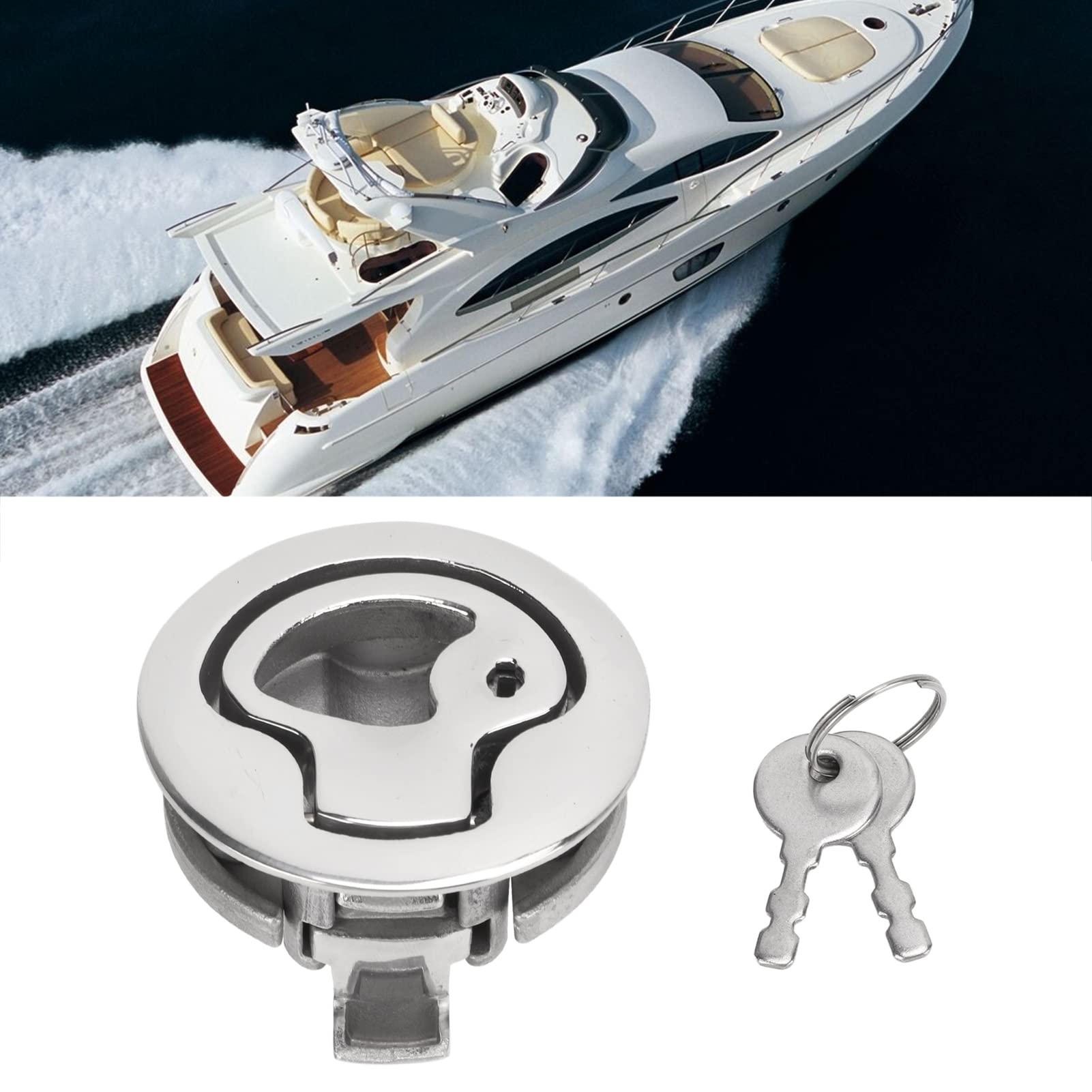Boat Latches Prmape Stainless Steel Flush Pull Hatch Latch Slam Latch ...