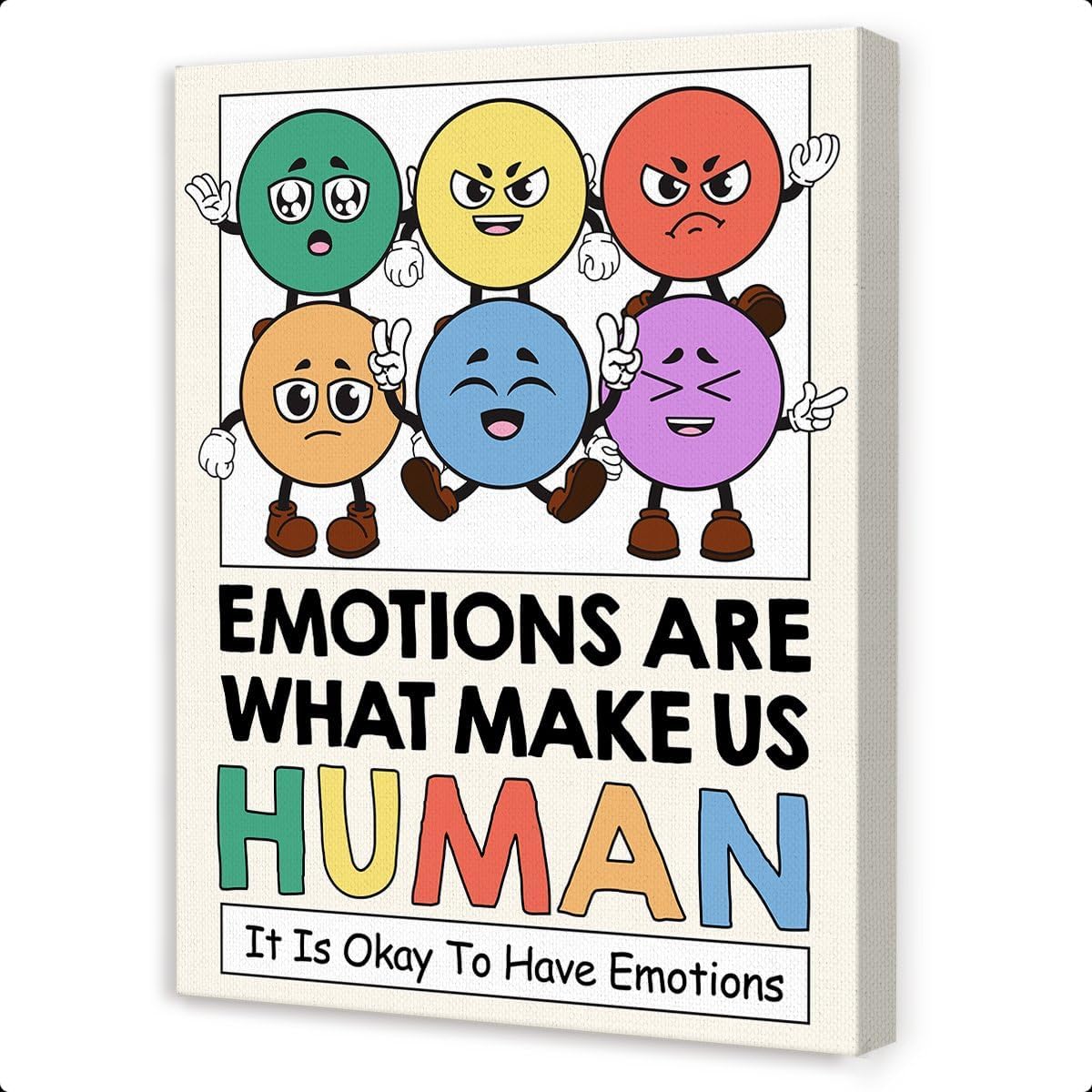 Amazon.com: Inspirational Mental Health Wall Decor,Emotions Make Us ...
