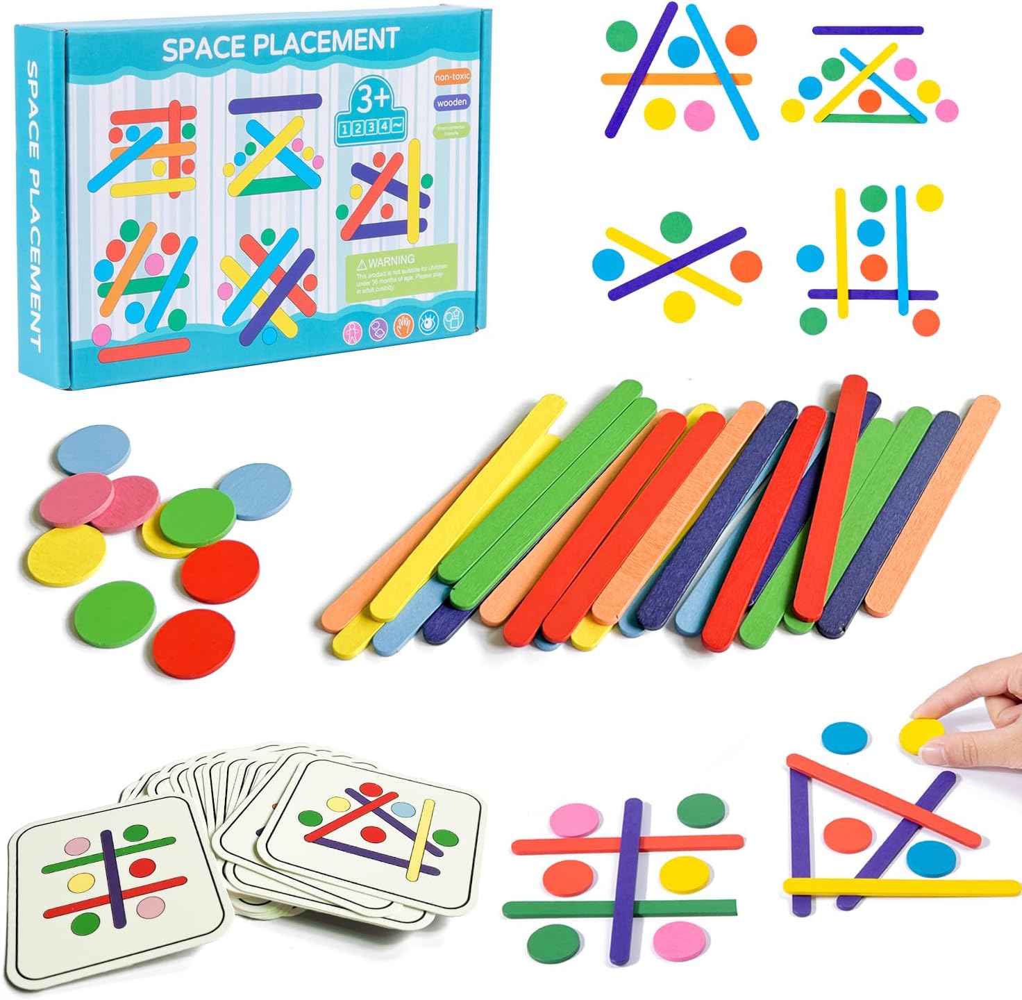 Puzzles en Bois, Montessori Jeux Enfant Formes géométriques Puzzle ...