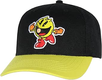 Pac-Man Hat Embroidered Classic Video Game Adjustable Precurve Snapback ...