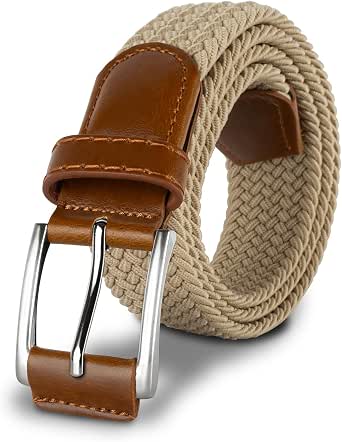 Amazon.com: BUMA Men's Stretch Woven Braided Belt 1 3/8 for Golf and ...