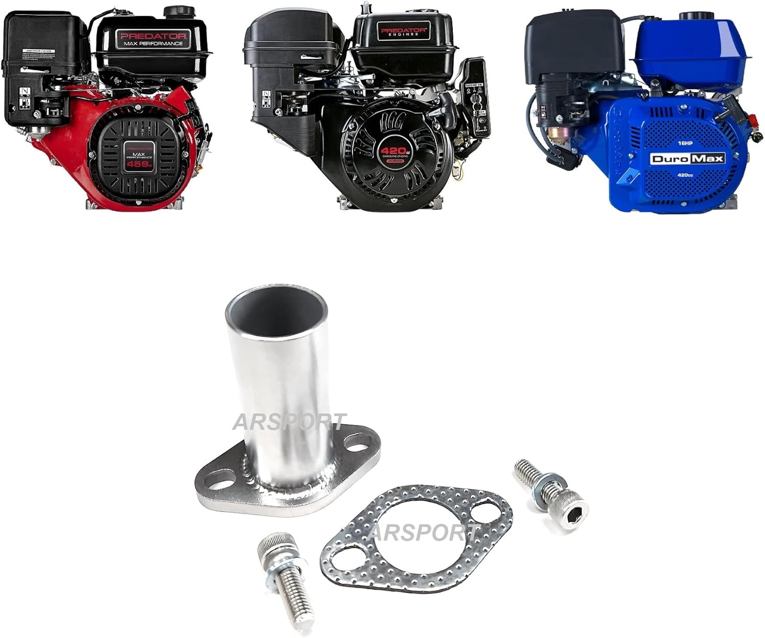 Amazon.com: Exhaust Flex Pipe Adaptor 1.25" OD for Predator Max 459 ...