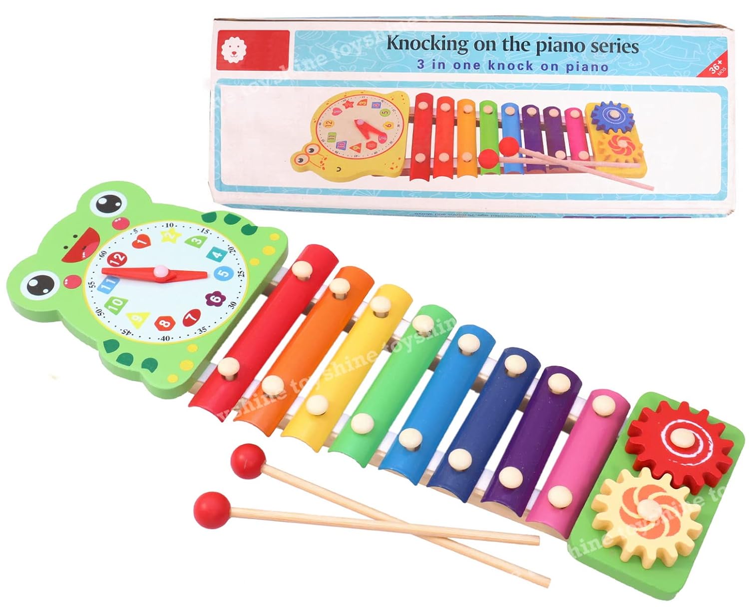 Buy Toyshine Animal Shaped Xylophone with 2 Mallets Toy Set for Babies ...