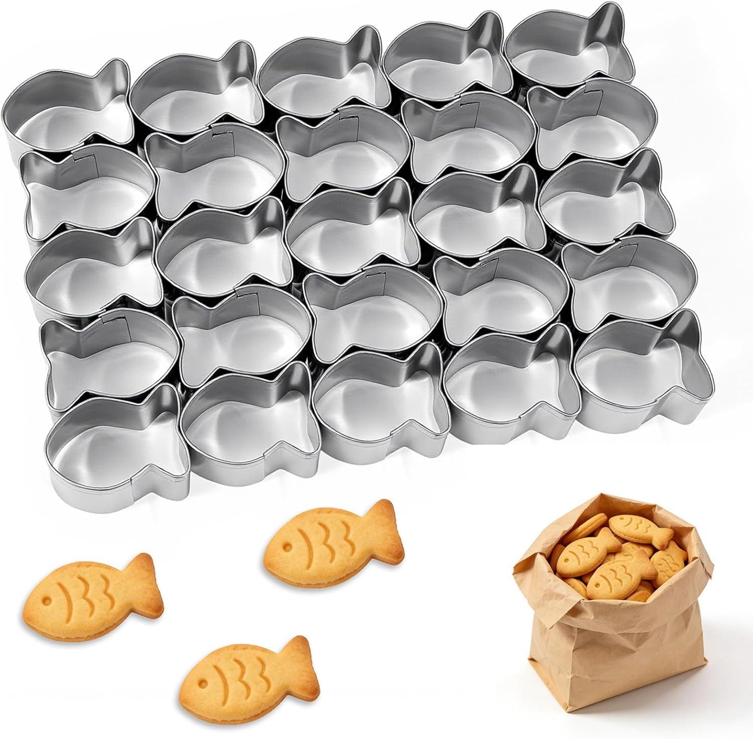 Amazon.com: Cracker Cutter for Gold Fish, 25 Cavity Small Cookie ...