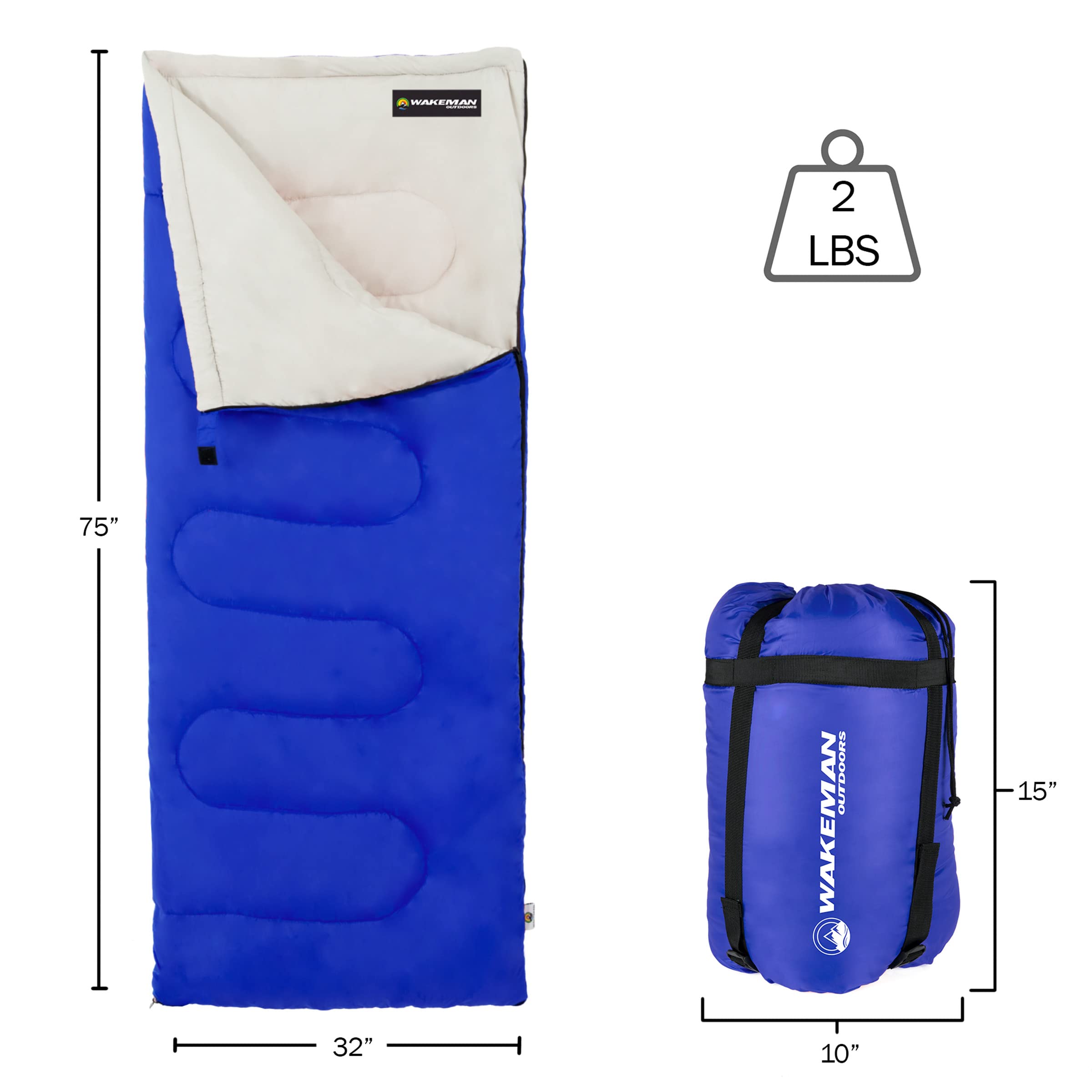 Lightweight Sleeping Bag for Adults - Full Size Camping Gear with ...