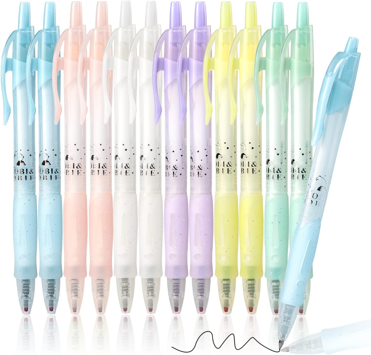 Amazon.com: Drawdart Gel Ink Pens, 12Pcs Black Ink Pens Fine Point ...