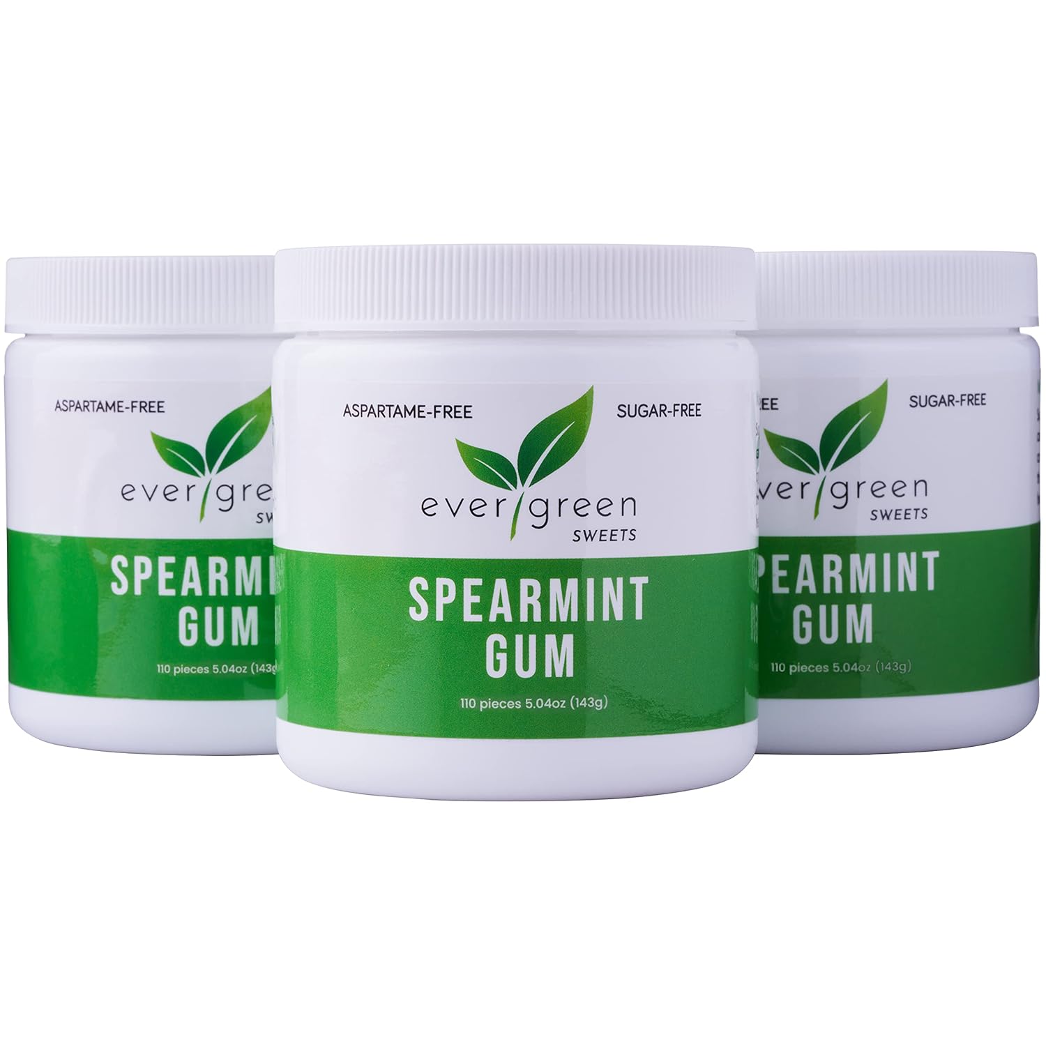 Amazon.com : Evergreen Sweets Chewing gum -110 Pieces Jar - Natural ...