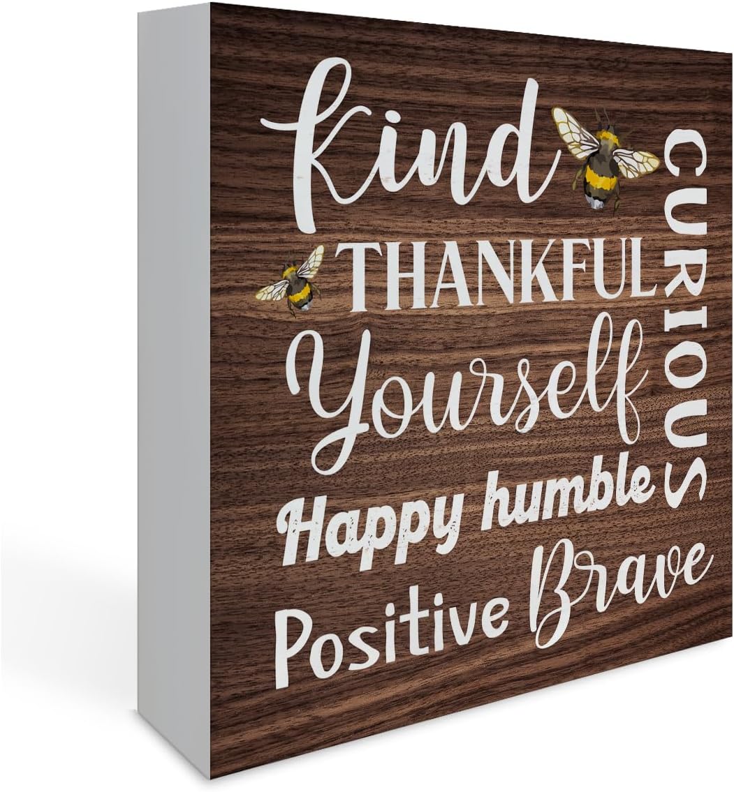 Amazon.com: Rustic Inspirational Quote Wood Box Sign, Farmhouse ...