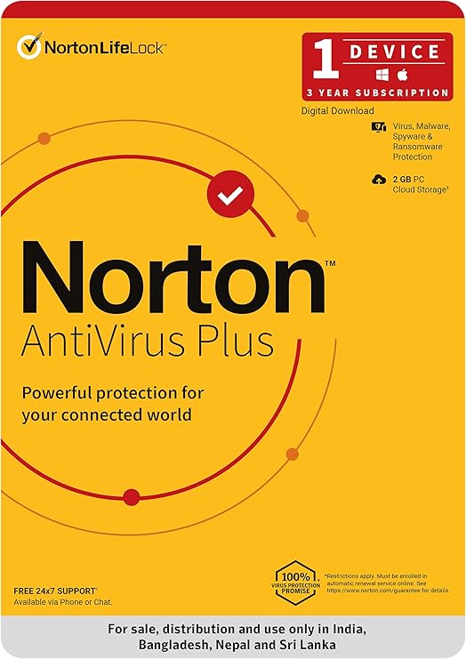 Norton Antivirus Plus | 1 User 3 Years |Additionally Includes Smart ...