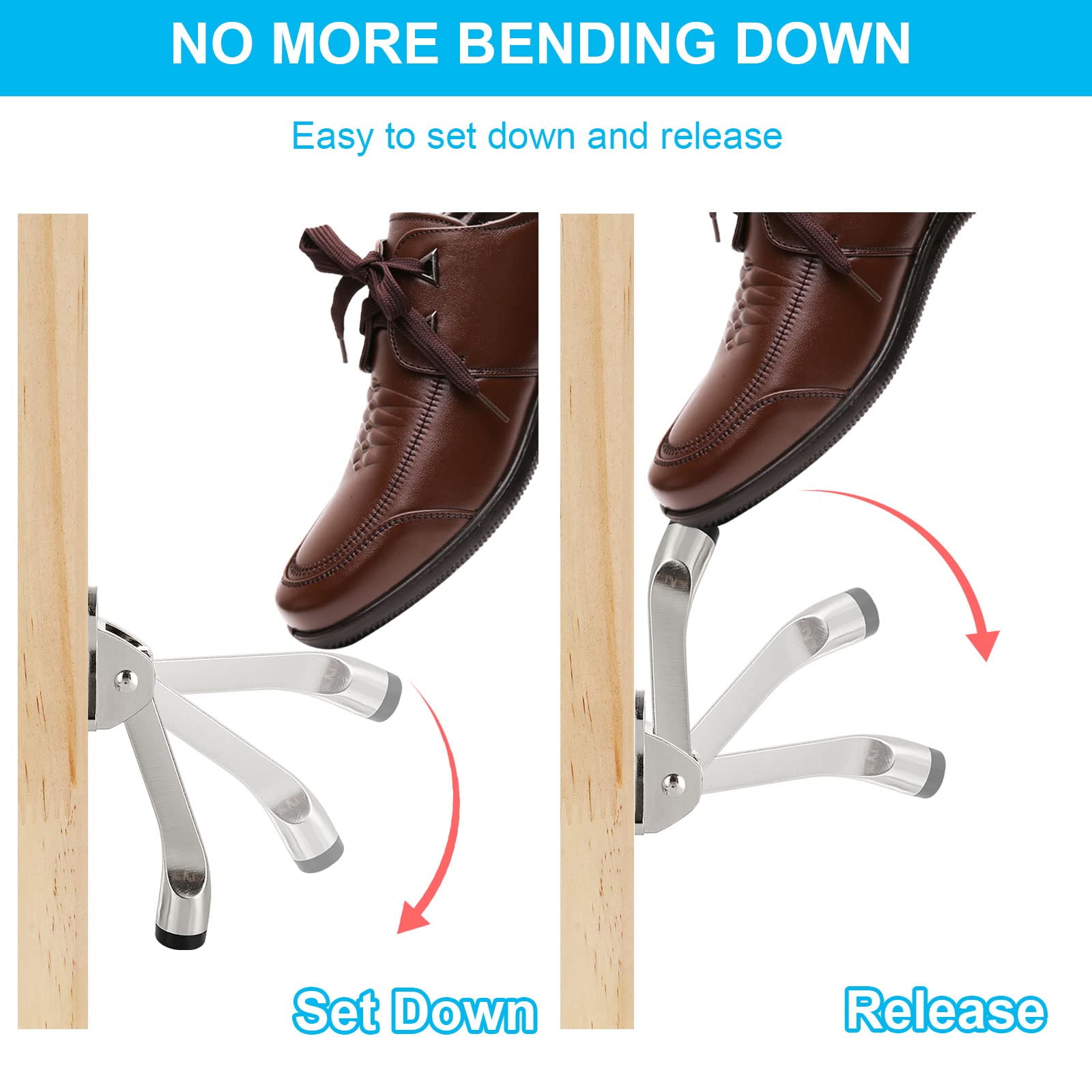 Snapklik.com : 6 Pack Kickdown Door Stop, Commercial Heavy Duty Door ...