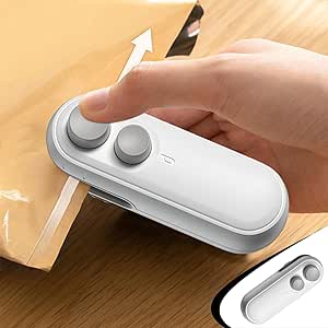 Amazon.com: Bag Sealer, 2 in 1 Mini Heat Sealer for Snacks, Rechargeable Handheld Plastic Bag ...