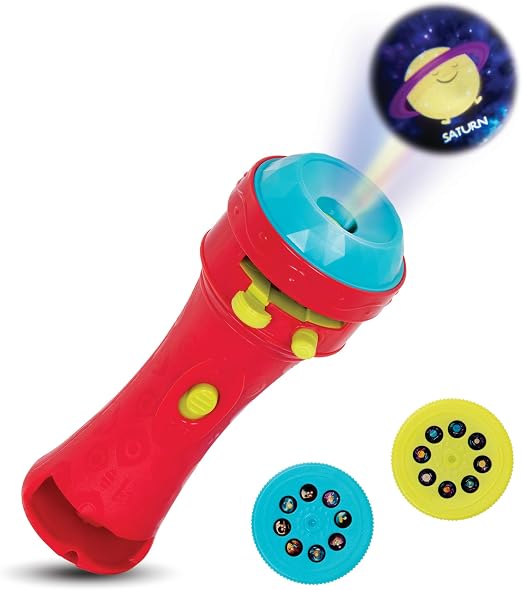 B. toys – Projector Flashlight – 2 Image Reels – Planet & Alien ...