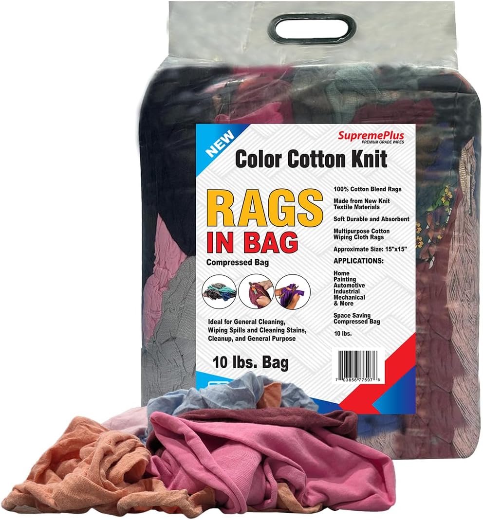 Amazon.com: SupremePlus Premium Color Knit Cleaning Rags (10 lbs. Bag ...