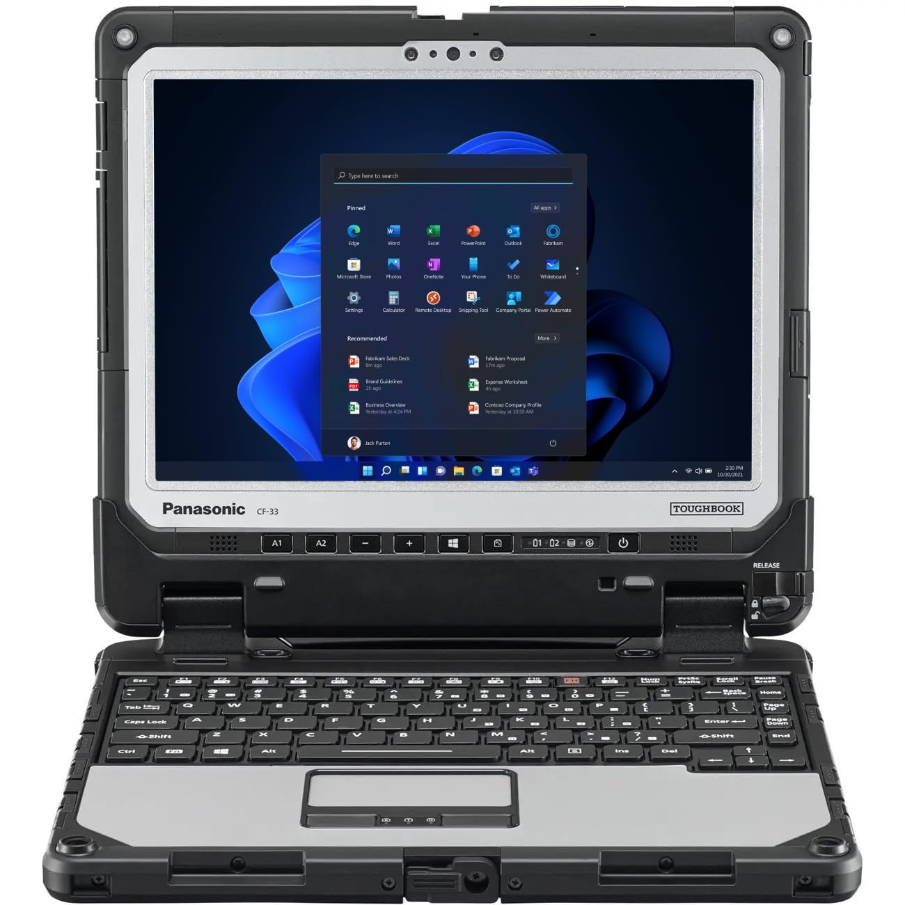 Panasonic Toughbook CF-33, Rugged 2-in-1, i5-7th Gen, 12" QHD ...