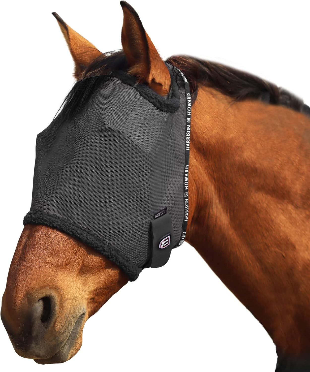 Harrison Howard All Round Mesh Fliegenmaske UV Schutz mit Fleece ...