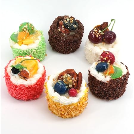 Amazon.com: Vkinman 6Pcs Fake Desserts Artificial Egg Tart Models ...
