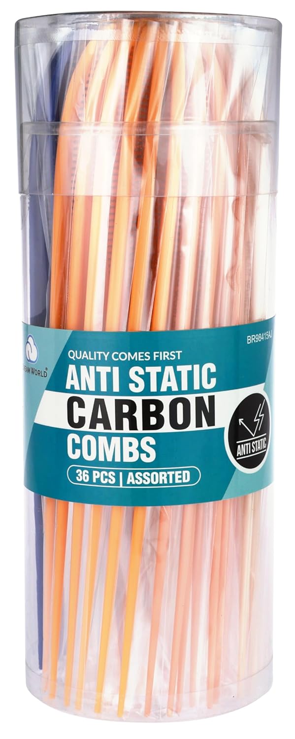 Amazon.com : Dream World Anti Static Carbon Combs Assorted Color 36 Pcs ...