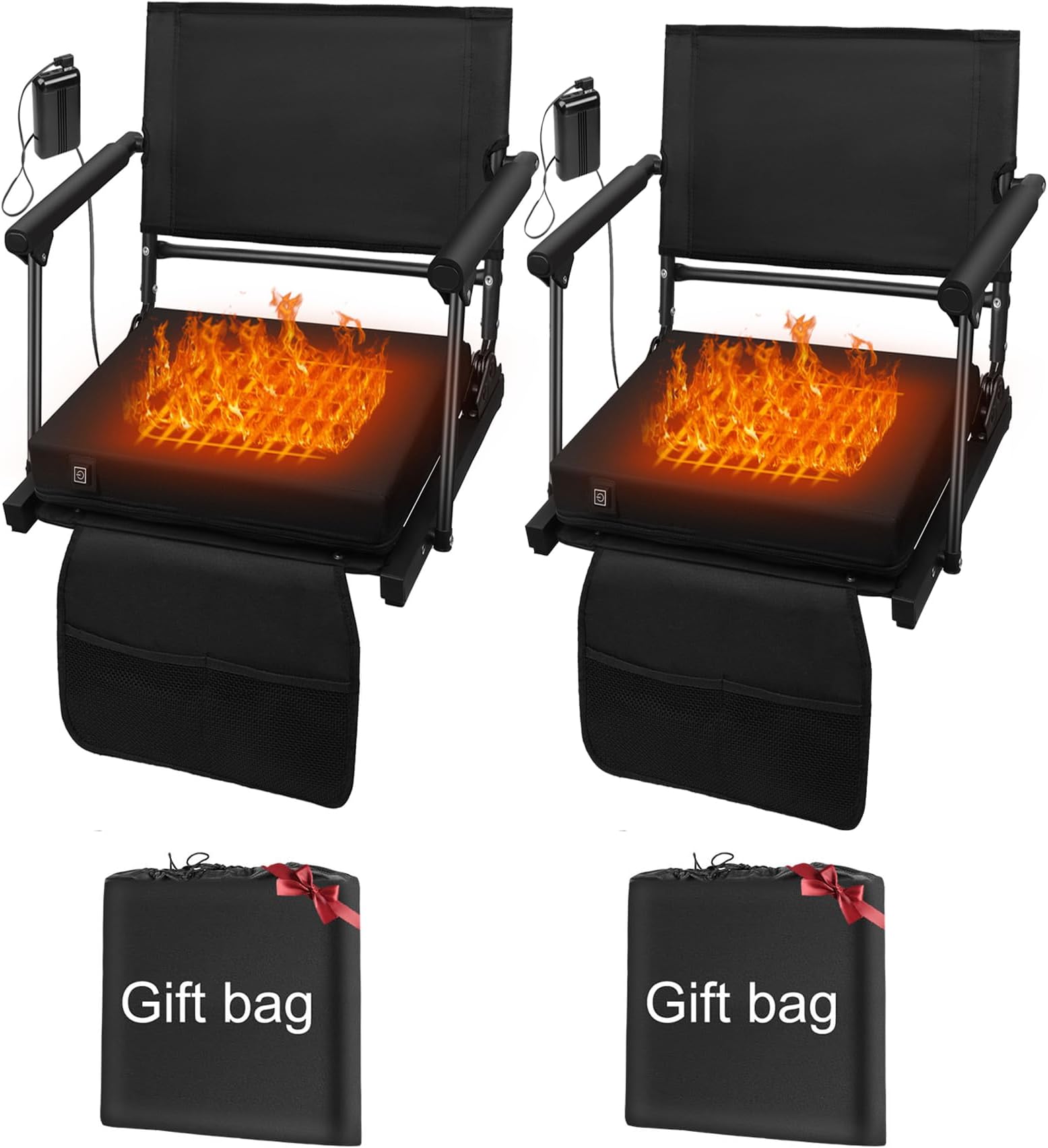Amazon.com: Heated Stadium Seats for Bleachers with Battey, 3 Levels of ...