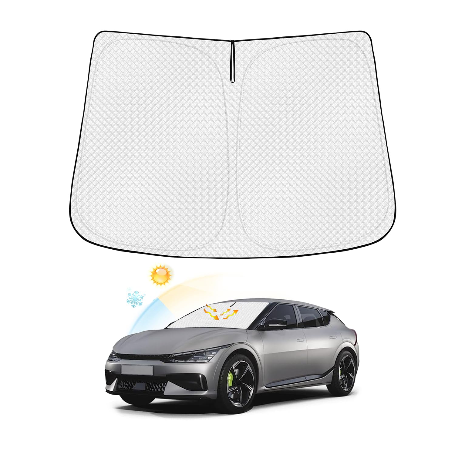 Snapklik.com : Windshield Sun Shade For 2022-2024 Kia EV6 Accessories ...