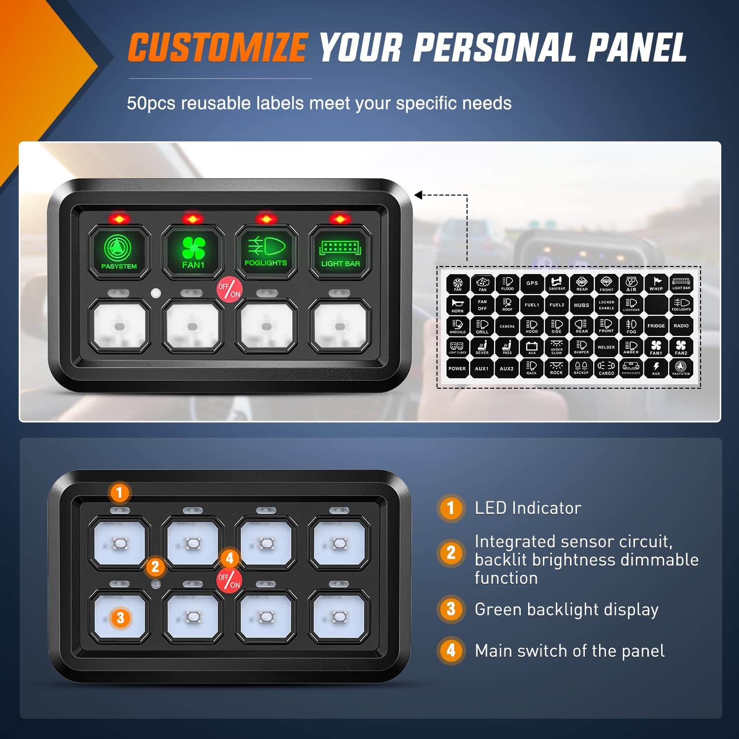 Snapklik.com : 8 Gang Switch Panel System Circuit Control Relay System ...