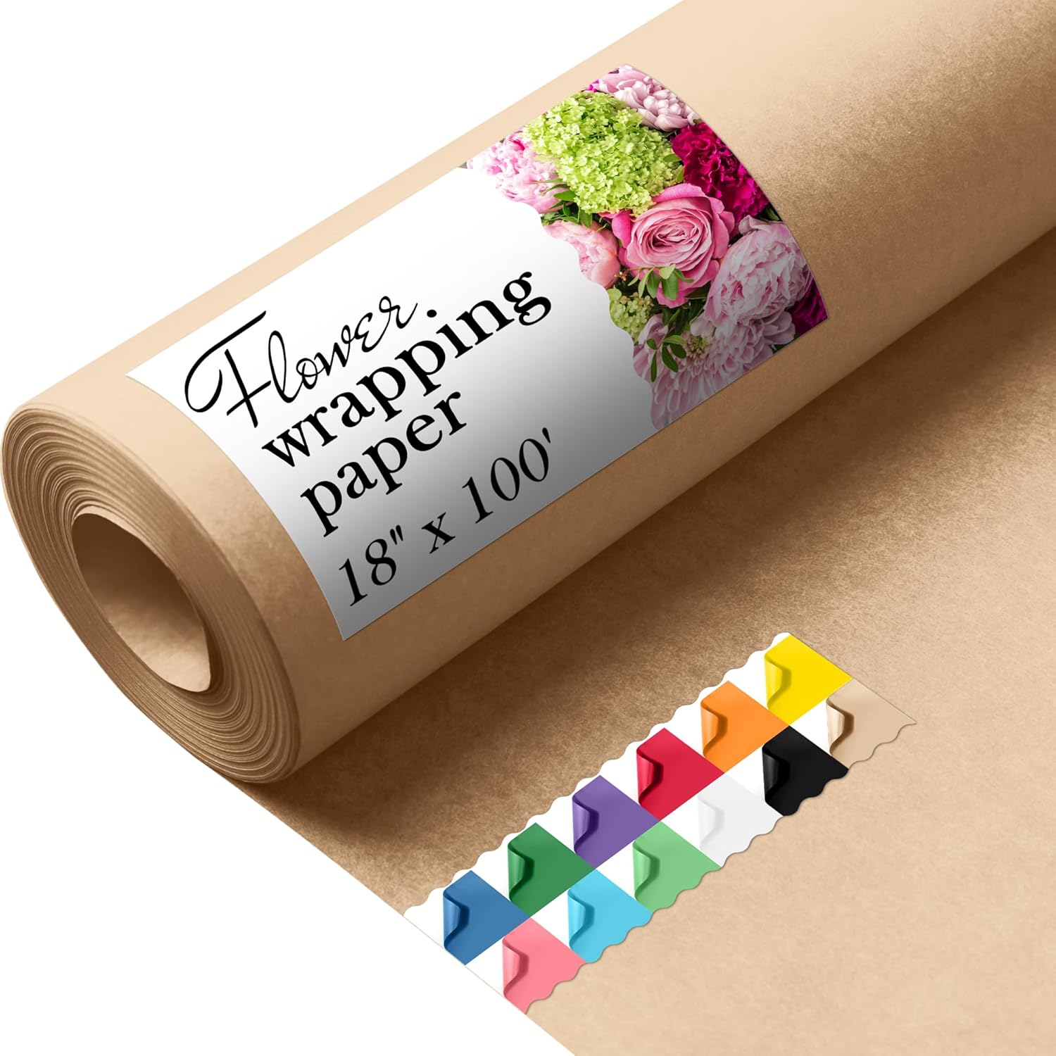 Amazon.com: Paclord Flower Wrapping Paper, 18" x 1200" (100 ft), 45 lbs ...