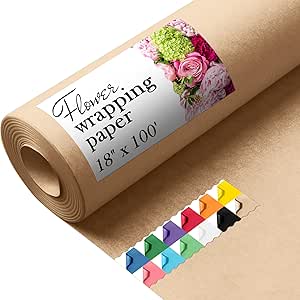 Amazon.com: Paclord Flower Wrapping Paper, 18" x 1200" (100 ft), 45 lbs ...