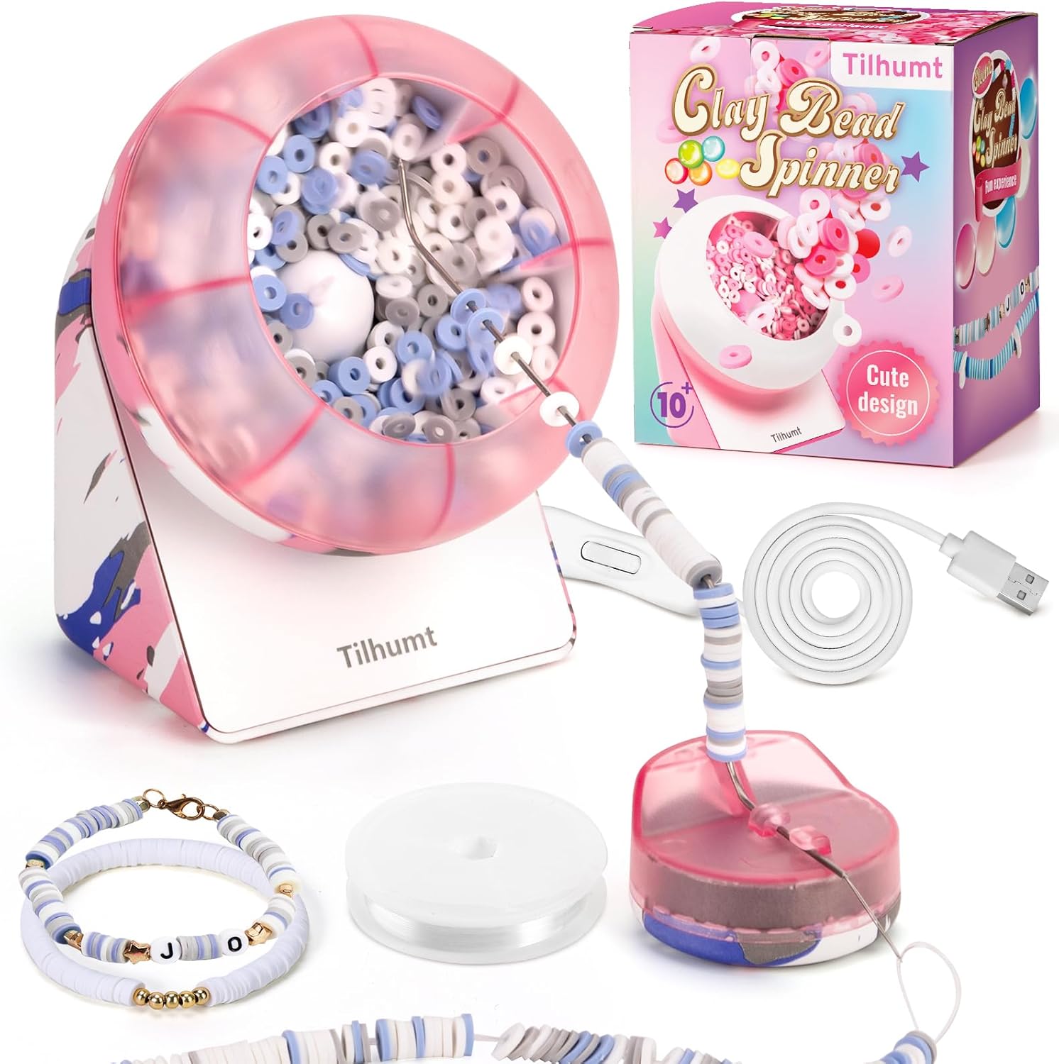 Amazon.com: Tilhumt Clay Bead Spinner, Electric Bead Spinner for ...