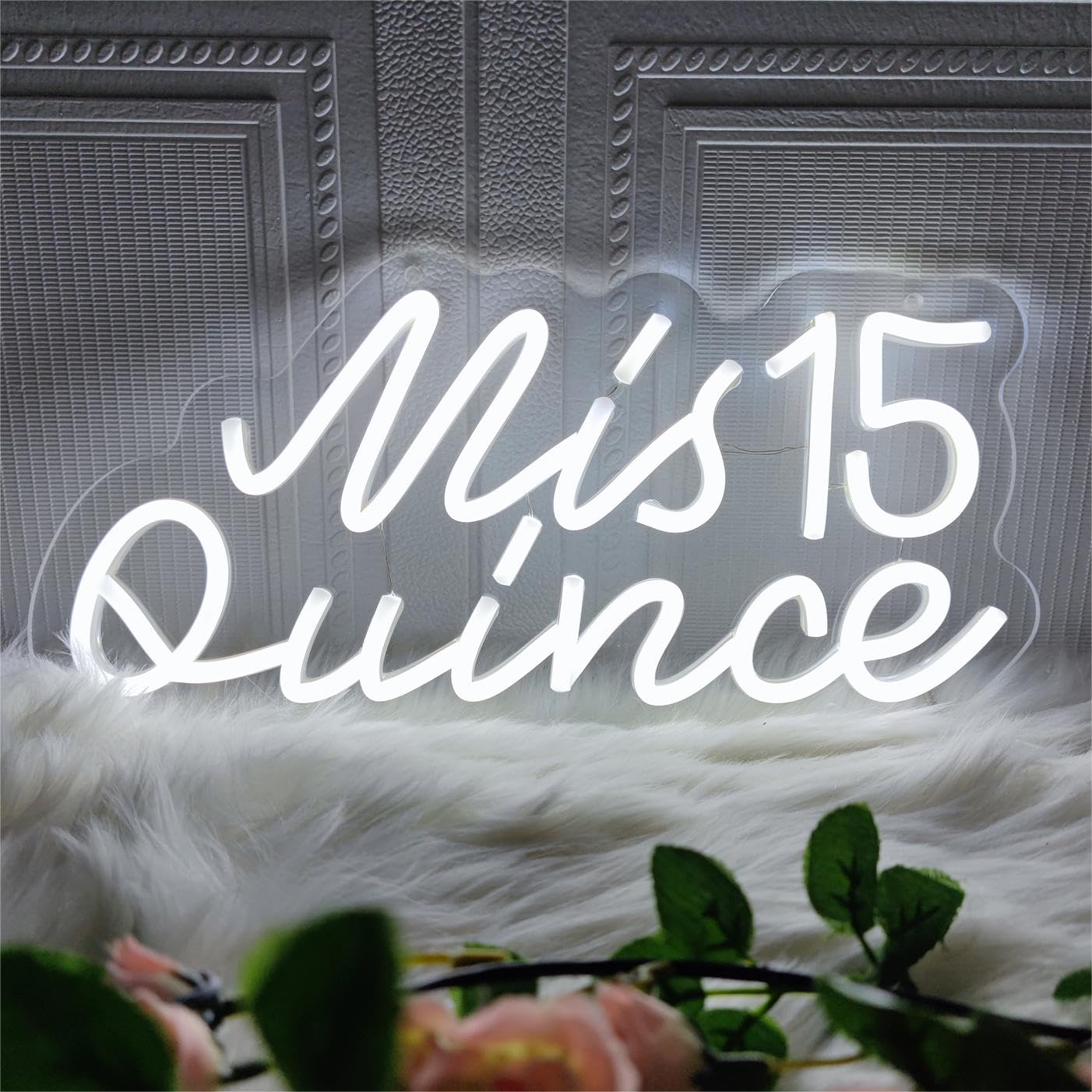 Amazon.com : Mis Quince Neon Sign for Wall Decor,Happy Birthday Neon ...