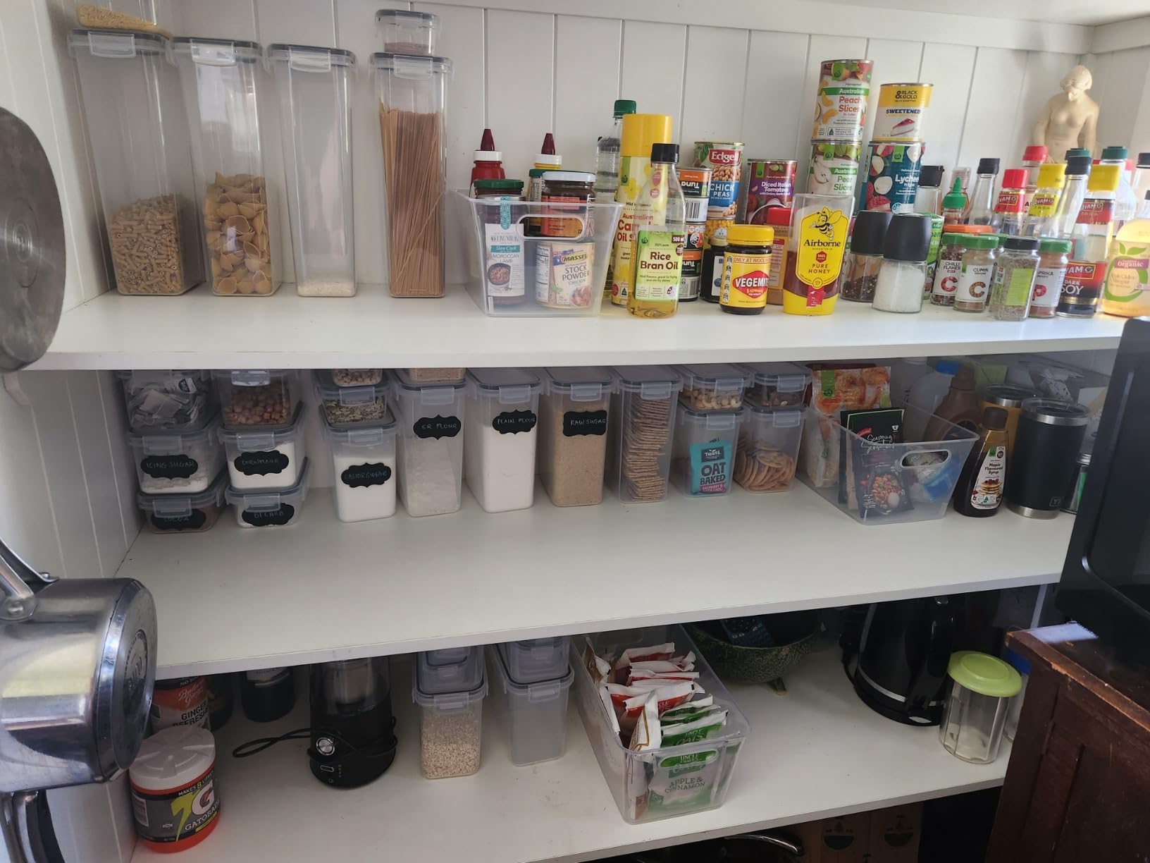 stusgo 42 Pack Food Storage Containers with Lids, BPA Free Clear Pantry ...