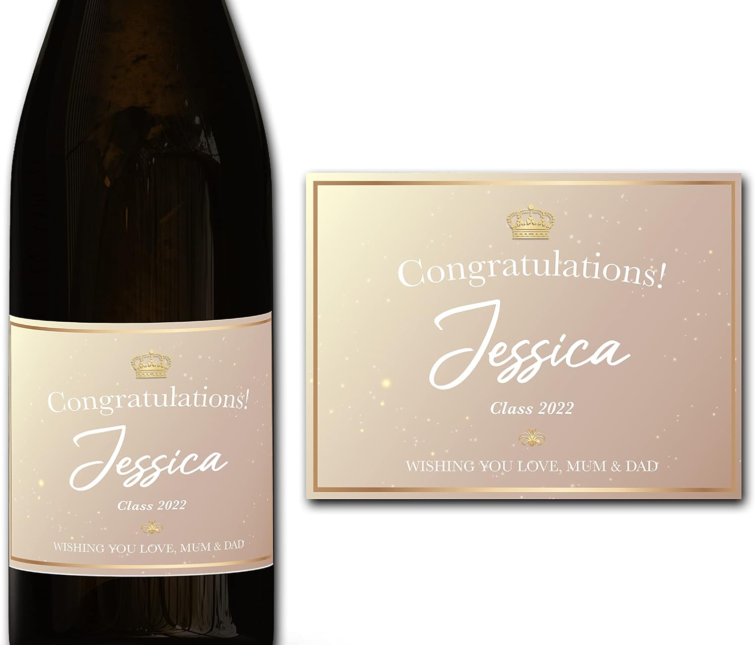 forefrontdesigns Personalised Champagne Bottle Label - Custom Champagne ...