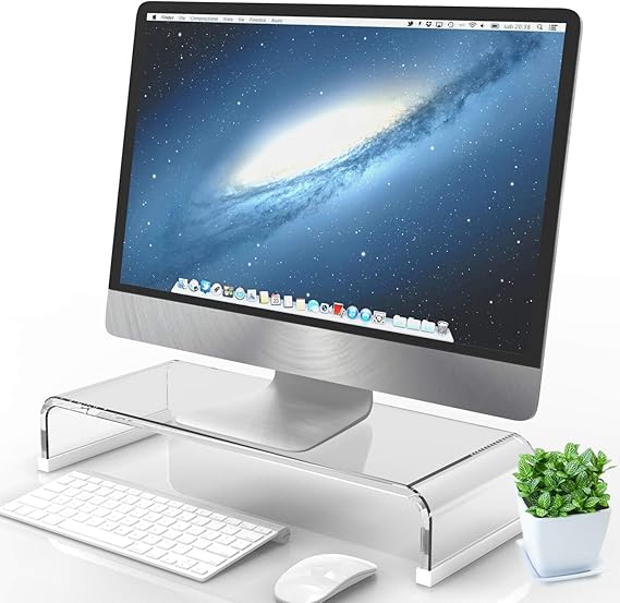 Amazon.com: Richboom Acrylic Monitor Stand, Monitor Riser Computer ...