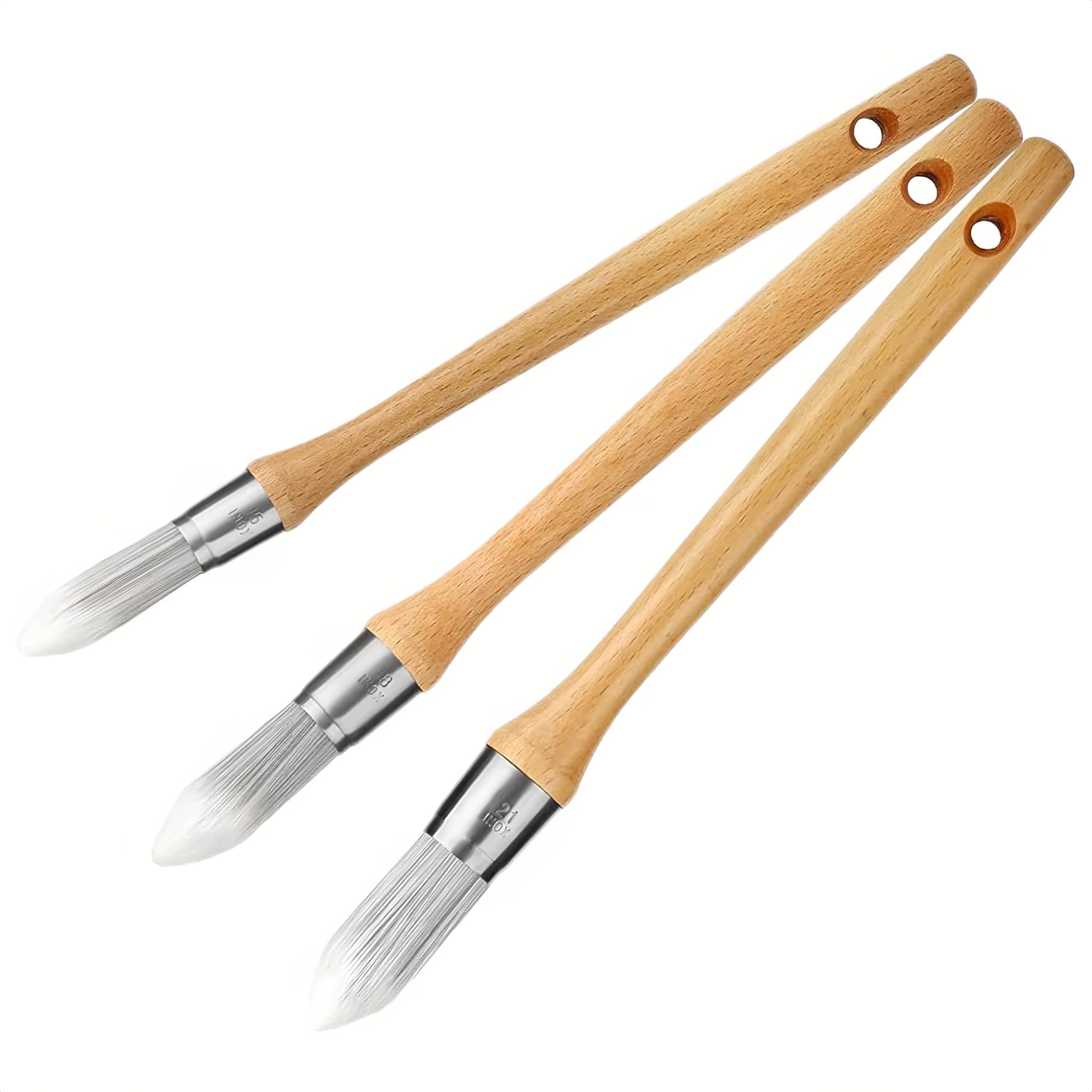 3PCS Sash Paint Brush Set, Round Paint Brushes Decorating, Sash ...