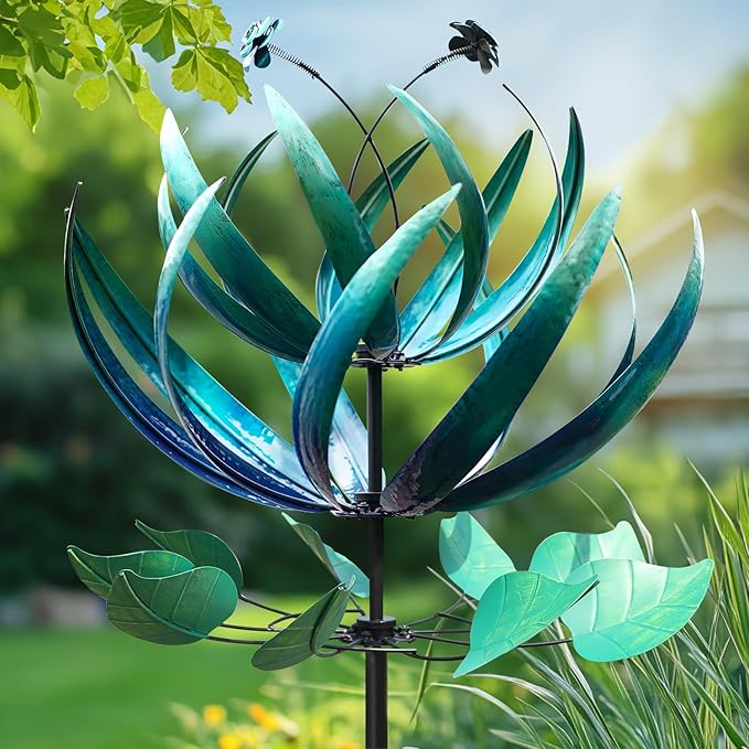 Amazon.com: LimeHill Wind Spinner for Yard and Garden - Large Metal ...