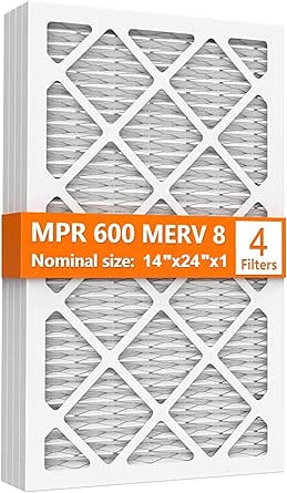 Anycore 14x24x1 AC Furnace Air Filter, MPR 600, MERV 8 Pleated HVAC ...