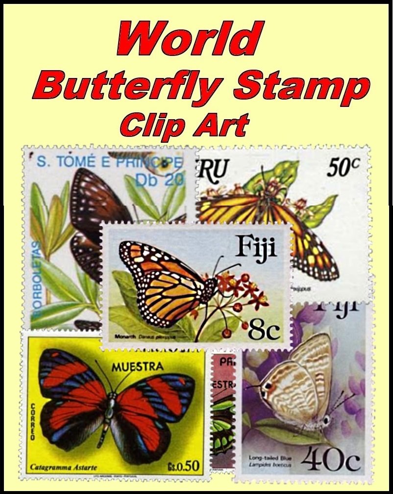 Amazon.com: World Butterfly Stamp Clip Art eBook : Bucaro, Stephen ...