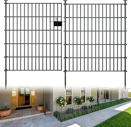 Amazon.com: 10 Panels Garden Fence Dog Fence Outdoor for Yard,32in H x ...