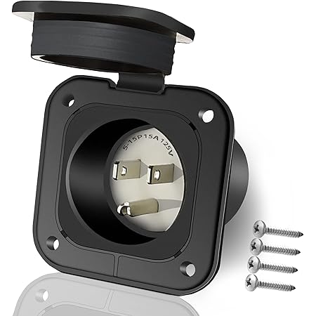 Amazon.com: Dumble Power Inlet Port Plug 125v 2-Pole 3-Wire AC Cord ...