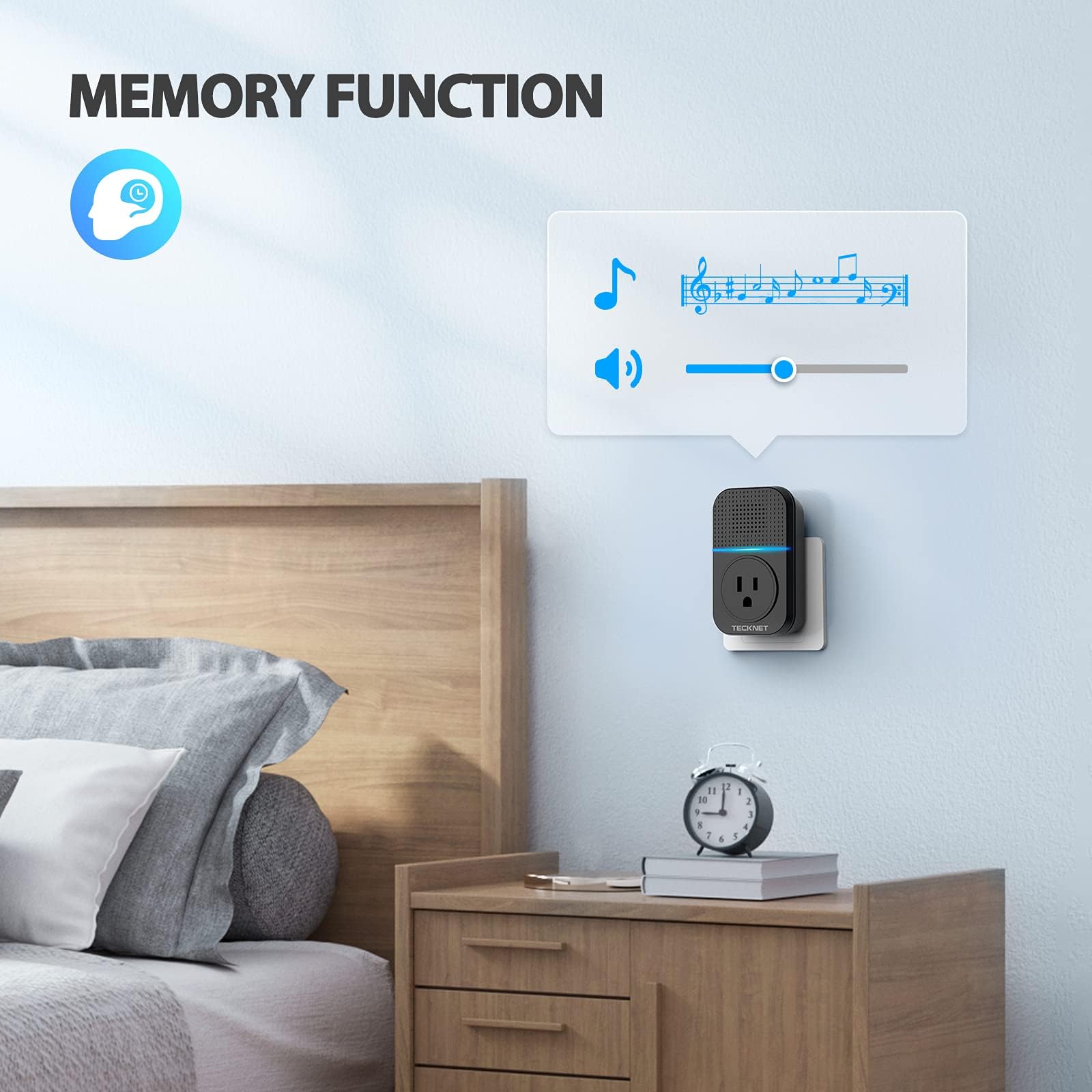 Snapklik.com : TECKNET Wireless Doorbell, Self-Powered Doorbell, 0 ...